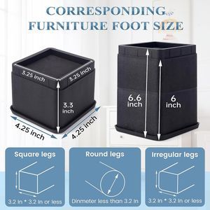 BTSD-home | Other | Btsdhome Bed Risers 3 Or 6 Inch Heavy Duty ...